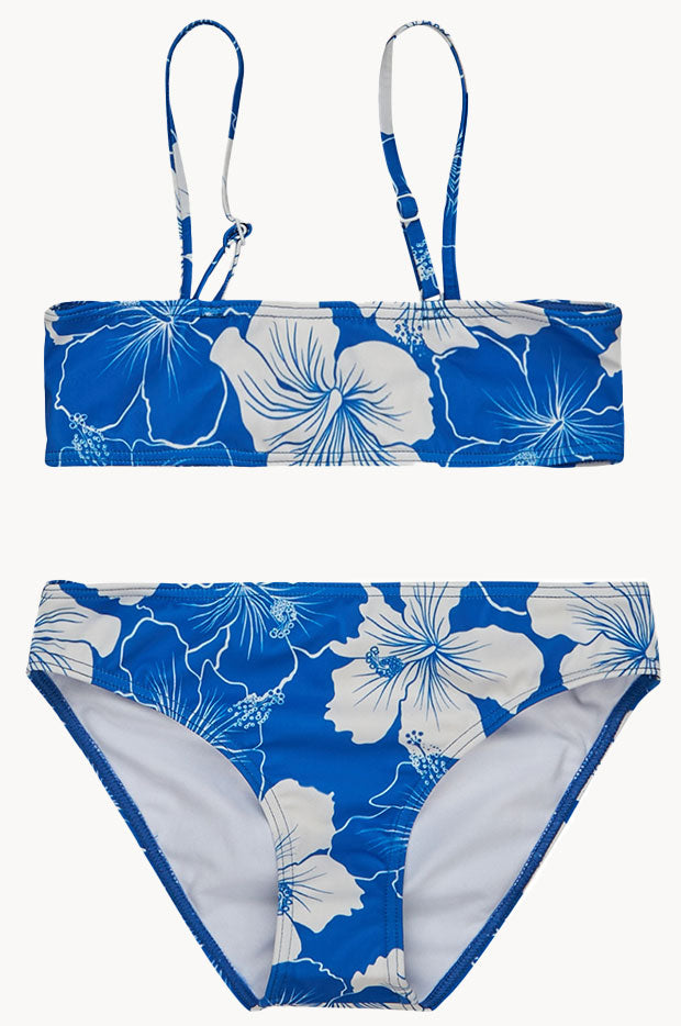 Roxy - Girls Hippy Hibiscus Bralette Set - Cobalt | Swimwear Galore AU