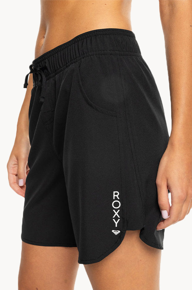 Roxy - Wave 7" Boardshort - Black | Swimwear Galore AU