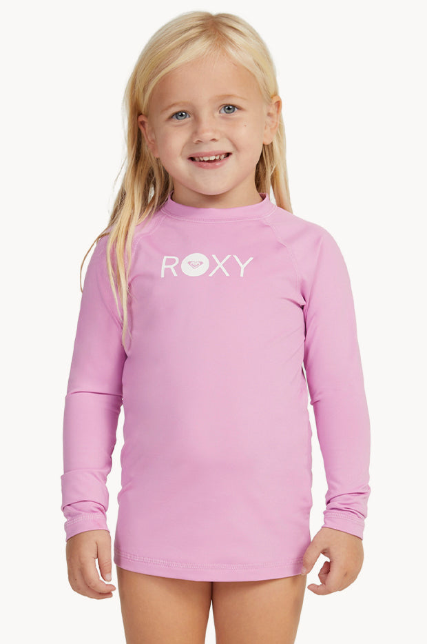 Roxy - Girls Essential Long Sleeve Suntop - Mauve | Swimwear Galore AU