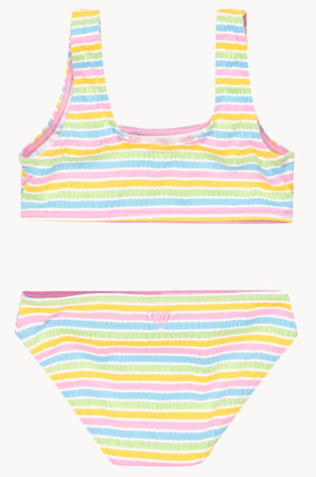 Roxy - Girls Mirage Stripe Bralette Set - Multi | Swimwear Galore AU