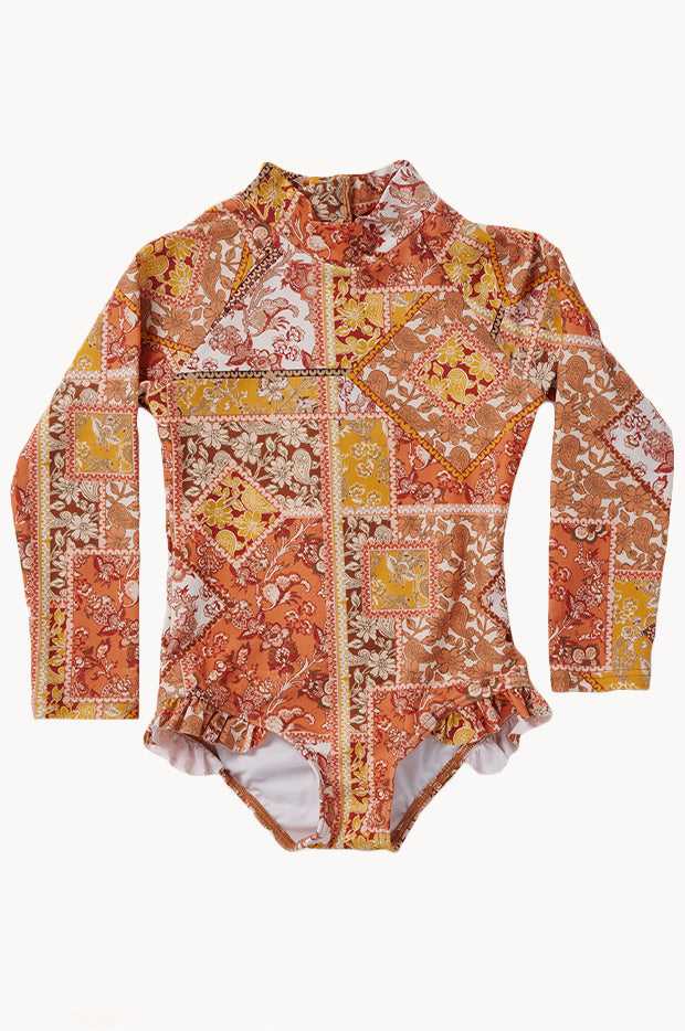 Rip Curl - Girls Wanderer Sunsuit - Maroon | Swimwear Galore AU