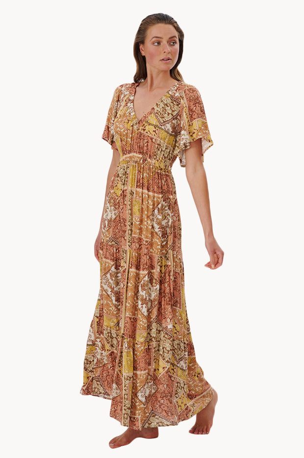 Rip Curl - Wanderer Maxi Dress - Maroon | Swimwear Galore AU
