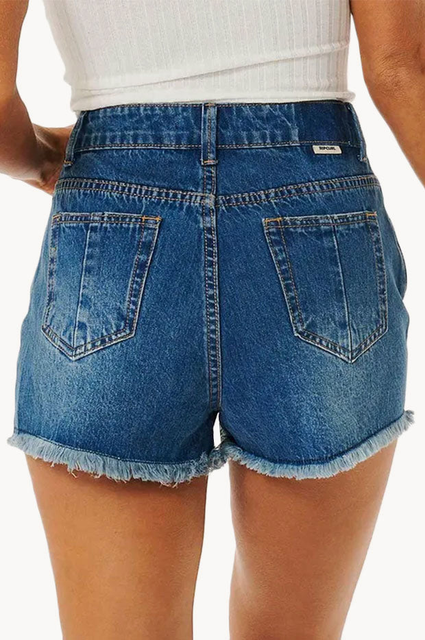 Rip Curl Amy High Waist Short Dark Blue | Swimwear Galore AU