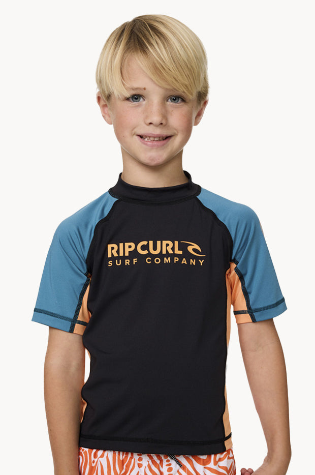 Rip Curl - Boys Shock Short Sleeve Suntop - Storm | Swimwear Galore US