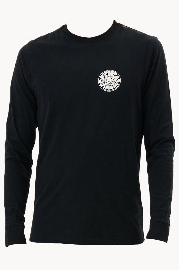Rip Curl - Mens Icons Of Surf Long Sleeve Rash Top - Black | Swimwear ...