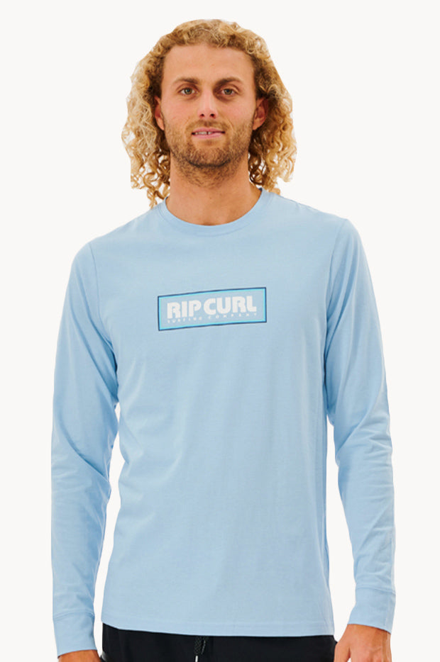 Rip Curl - Mens Icons Of Surf Long Sleeve Rash Top - Blue | Swimwear ...