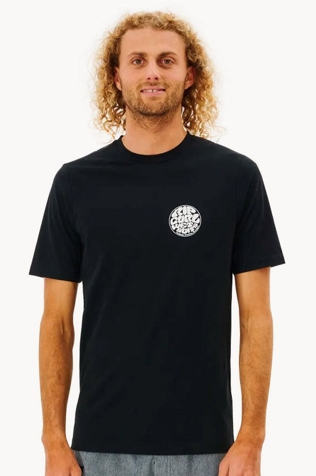 Rip Curl - Mens Icons Of Surf Short Sleeve Rash Top - Black | Swimwear ...