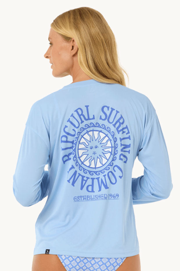 Rip Curl - San Carlos Surf Lite Long Sleeve Suntop - Light Blue