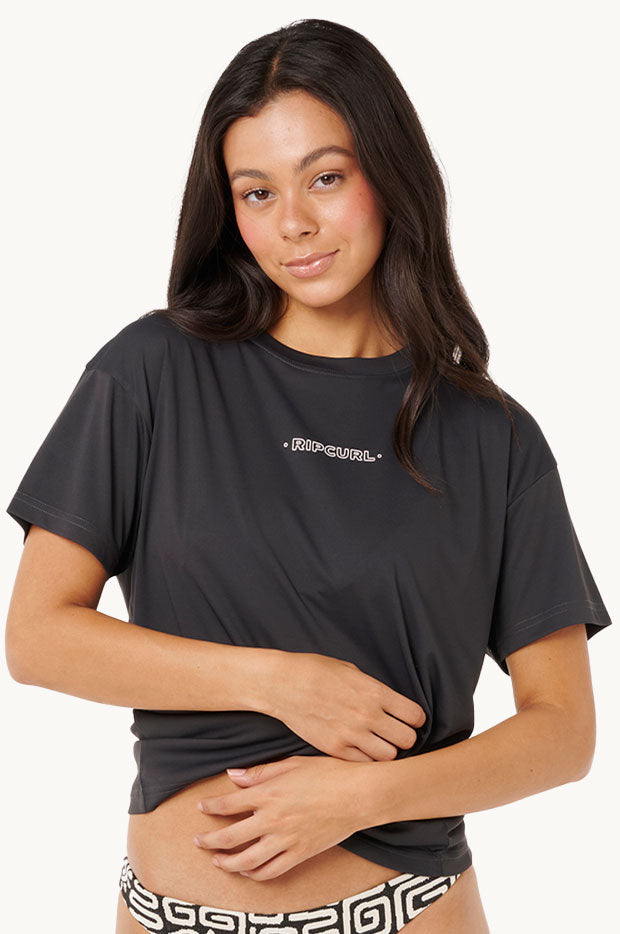 Rip Curl - Sunset Luau Surf Lite Suntop - Washed Black | Swimwear Galore AU