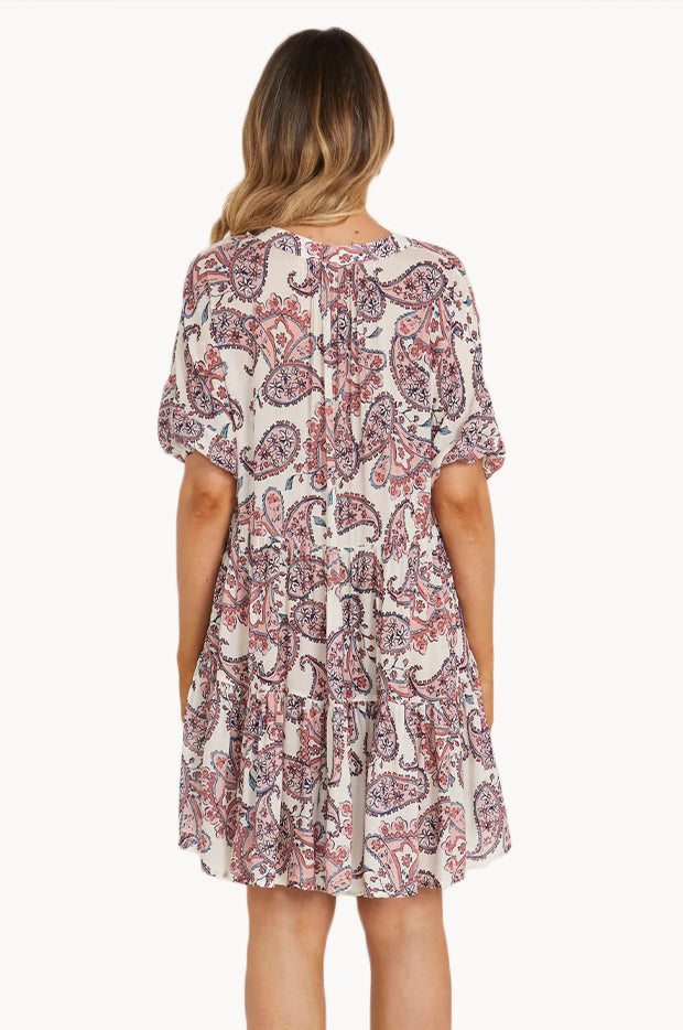 Sass Clothing Paisley Elise Mini Dress White/Multi | Swimwear Galore US