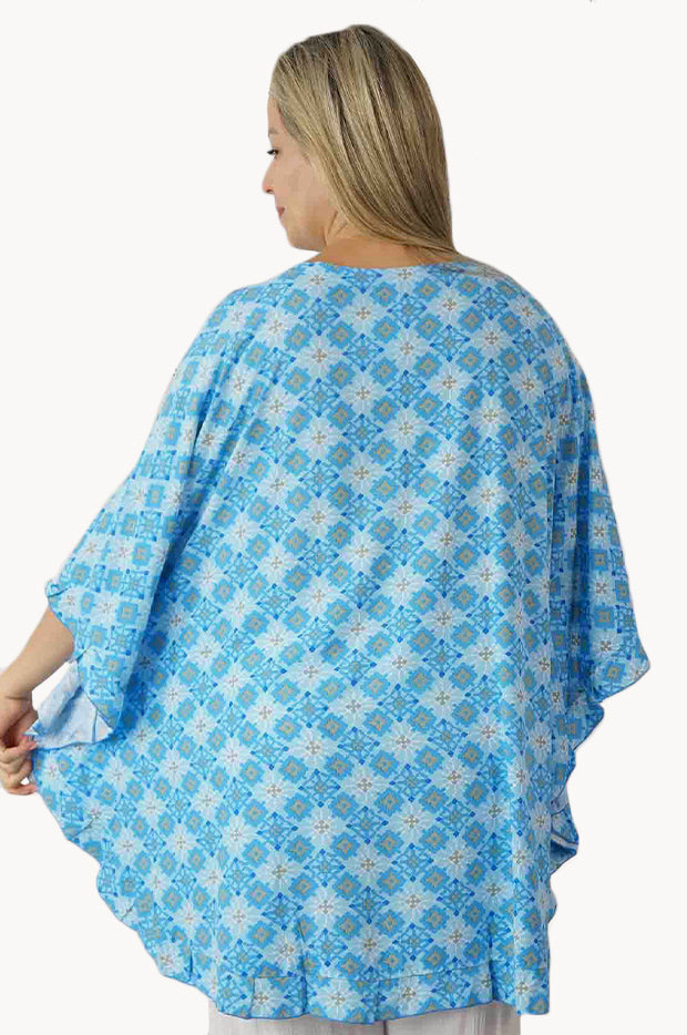 Sundrenched - Snowflower Jasmine Top - Aqua | Swimwear Galore AU