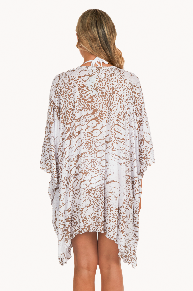 Sundrenched - Animal Short Tunic - Taupe | Swimwear Galore AU
