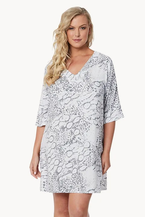 Sundrenched - Animal Tunic - Grey | Swimwear Galore AU