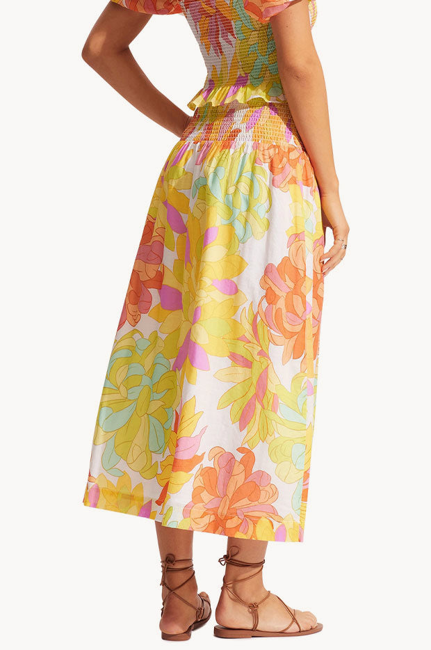 Seafolly - Palm Springs Shirring Skirt - Limelight | Swimwear Galore AU