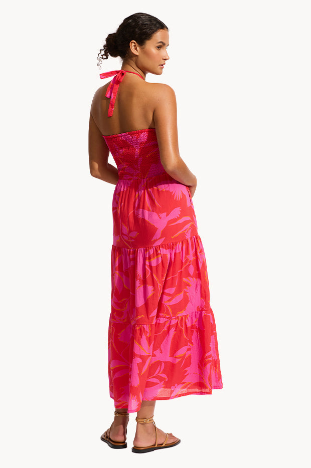Seafolly - Birds Of Paradise Maxi Dress - Chilli Red | Swimwear Galore AU