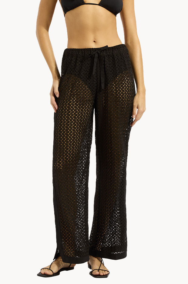 Seafolly - Side Split Pant - Black | Swimwear Galore US