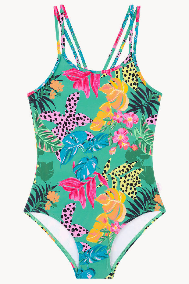Seafolly Girls - Amazon Strappy One Piece - Green | Swimwear Galore AU