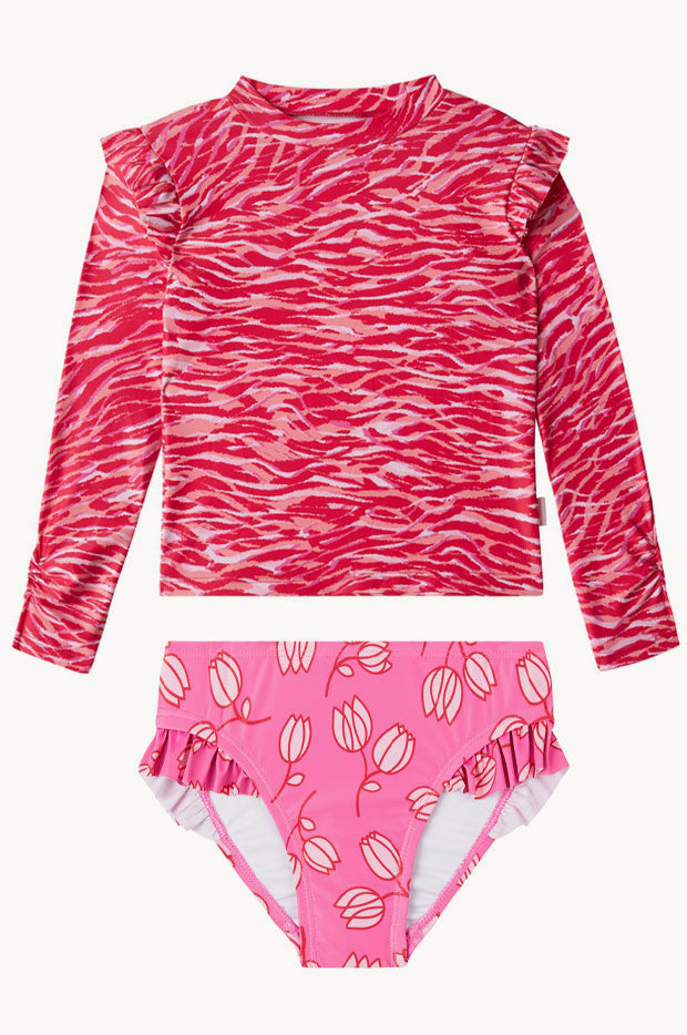 Seafolly Girls - Girls Valencia Long Sleeve Suntop Set - Valencia