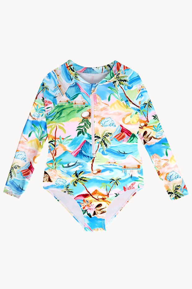 Seafolly Girls - Girls South Pacific Sunsuit - Multi | Swimwear Galore AU
