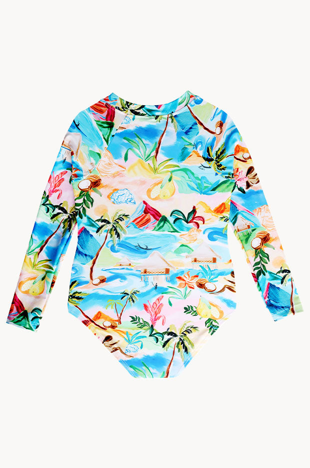 Seafolly Girls - Girls South Pacific Sunsuit - Multi | Swimwear Galore AU