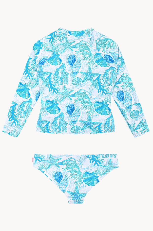Seafolly Girls - Girls La Mer Suntop Set - Blue | Swimwear Galore US