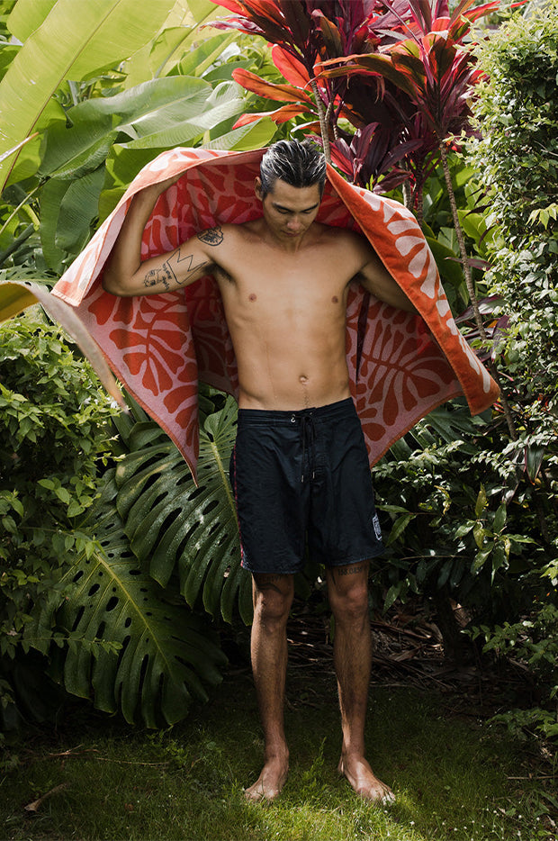Slowtide - Hapa Oversized Premium Beach Towel - Rust | Swimwear Galore AU