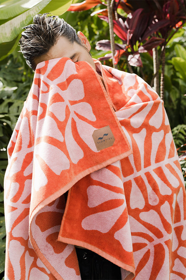 Slowtide - Hapa Oversized Premium Beach Towel - Rust | Swimwear Galore AU