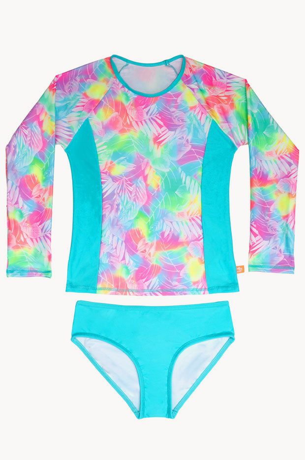 Salty Ink - Girls Honolulu Long Sleeve Suntop Set - Honolulu
