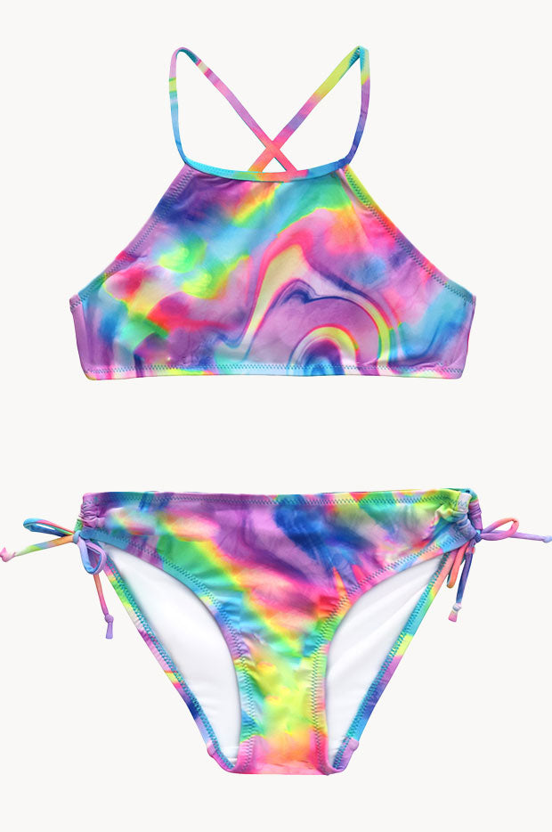 Salty Ink - Girls Soda Swirl Crop Set - Multi | Swimwear Galore US