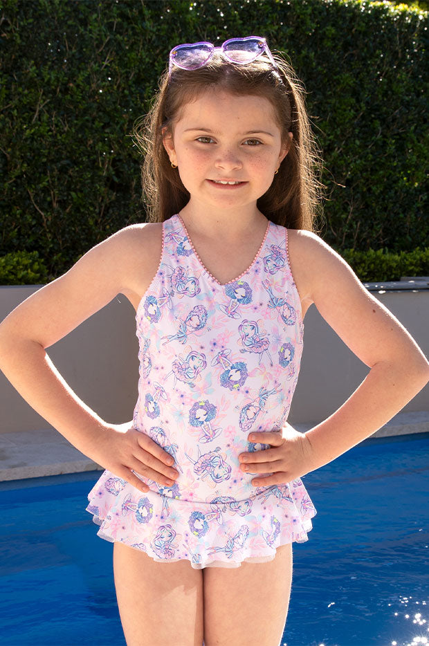 Salty Ink - Girls Miss Fairy One Piece - Purple | Swimwear Galore AU