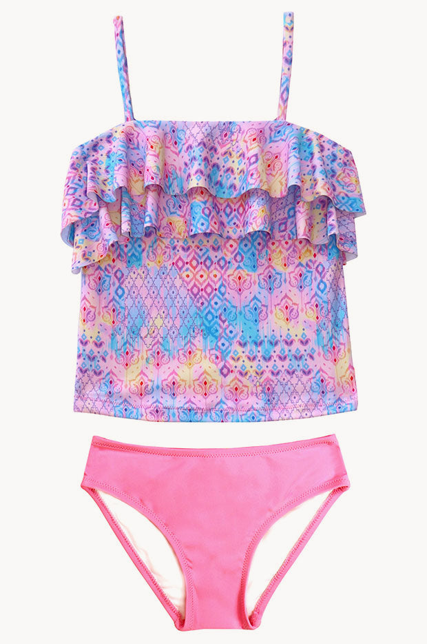 Salty Ink Girls Miss Sweetie Frill Tankini Set | Swimwear Galore AU