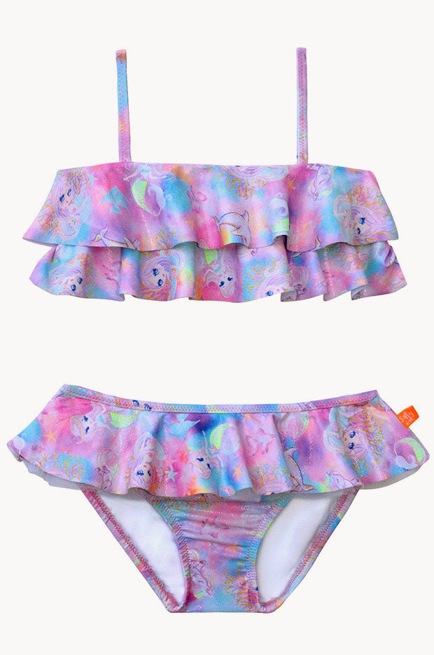 Salty Ink - Girls Miss Sea Princess Frill Tube Set - Multi | Swimwear ...