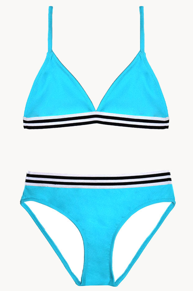 Salty Ink - Girls Salty Tri Set - Aqua | Swimwear Galore AU