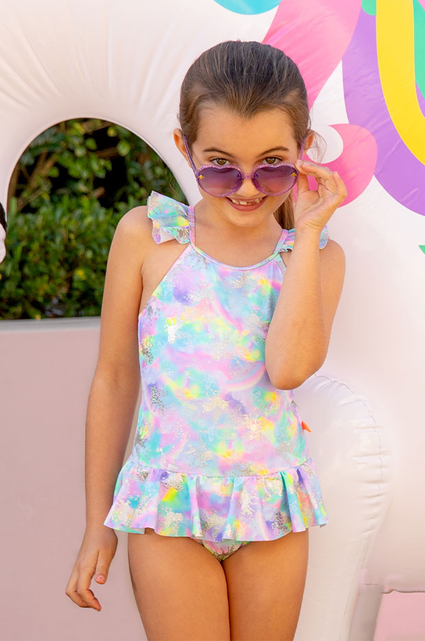 Salty Ink Girls Miss Dazzle One Piece Multi Swimwear Galore Au
