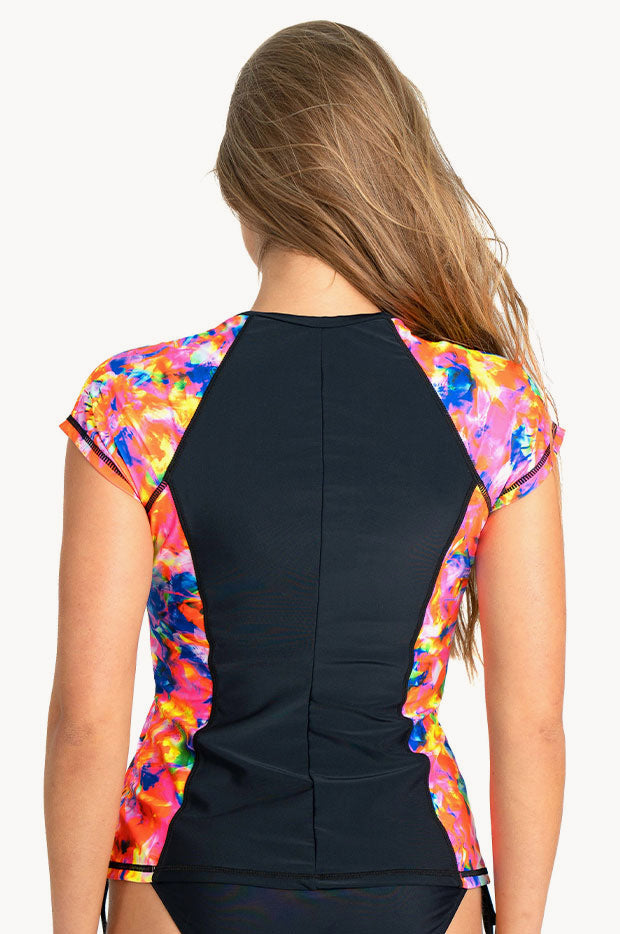 Salty Ink - Ibiza Sunset Short Sleeve Suntop - Ibiza | Swimwear Galore AU