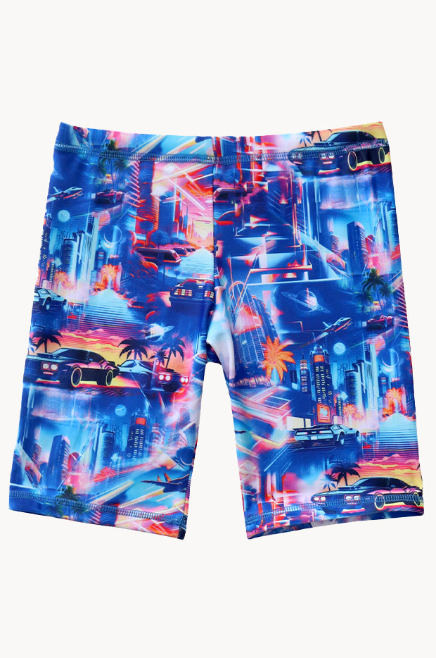 Salty Ink - Boys Arcade Jammer - Blue/Orange | Swimwear Galore AU