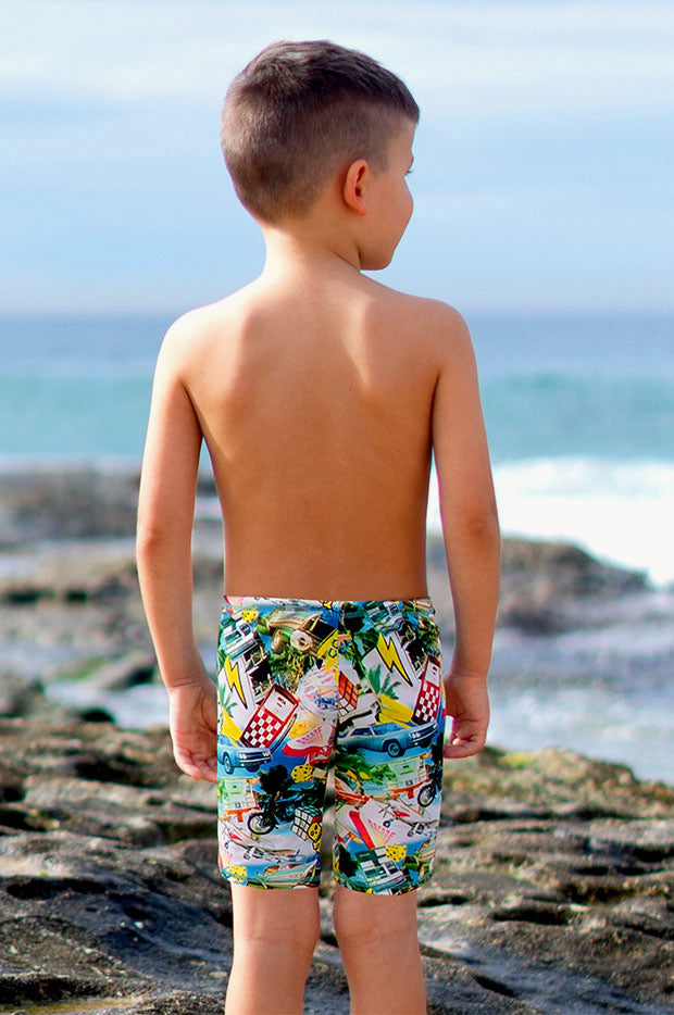 Salty Ink - Boys Mash Up Jammer - Mash | Swimwear Galore AU