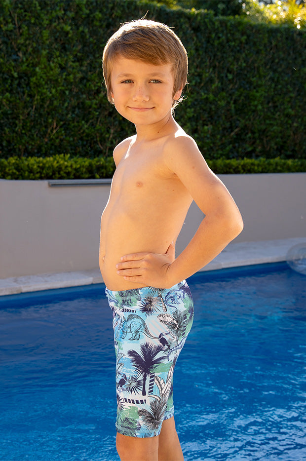 Salty Ink - Boys Urban Jungle Jammer - Jungle | Swimwear Galore AU
