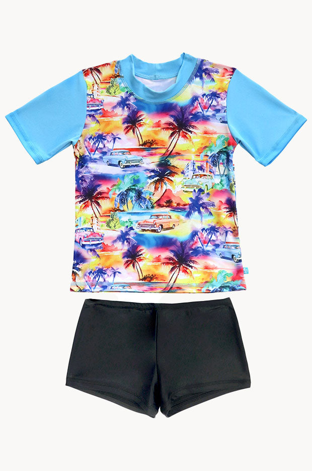 Salty Ink Boys Miami Beach Suntop Set | Swimwear Galore US