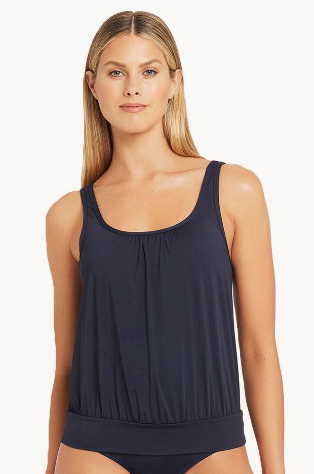 Sea Level - Eco Essentials Blouson Tankini Separate - Night Sky