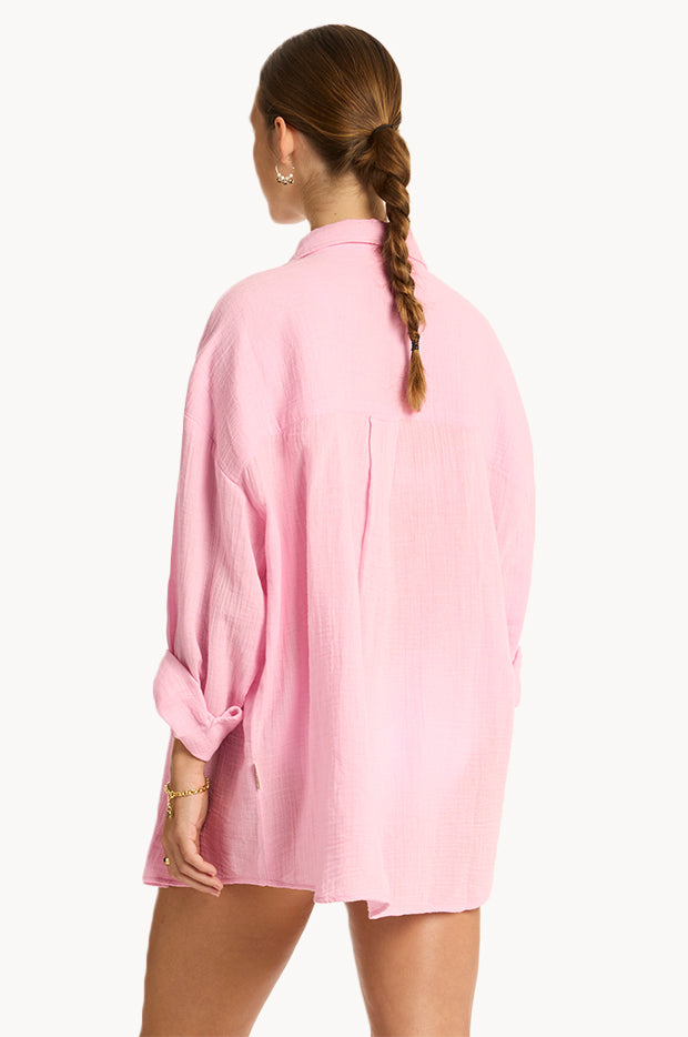 Sea Level - Sunset Beach Shirt - Pink | Swimwear Galore AU