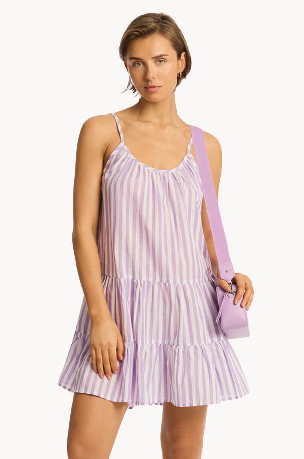 Sea Level Sails Short Sundress Lavender | Swimwear Galore AU