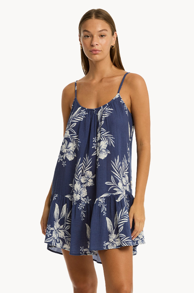 Sea Level - Aloha Short Sundress - French Navy | Swimwear Galore AU