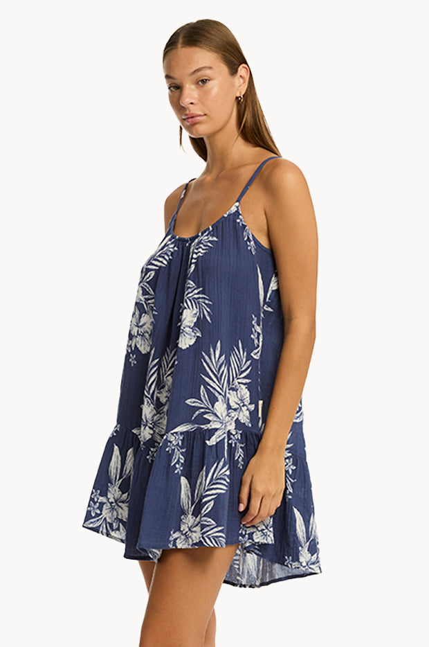 Sea Level - Aloha Short Sundress - French Navy | Swimwear Galore AU