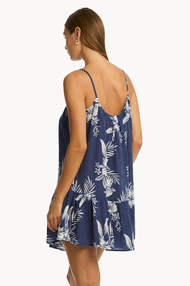 Sea Level - Aloha Short Sundress - French Navy | Swimwear Galore AU