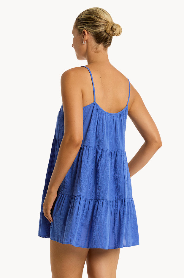 Sea Level - Heatwave Short Sundress - Blue | Swimwear Galore AU