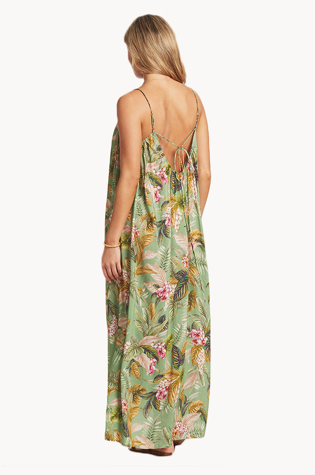 Sea Level - Lost Paradise Maxi Sundress - Green | Swimwear Galore AU