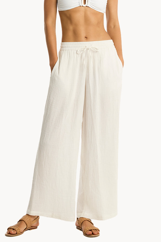 Sea Level - Sunset Beach Pant - White | Swimwear Galore AU