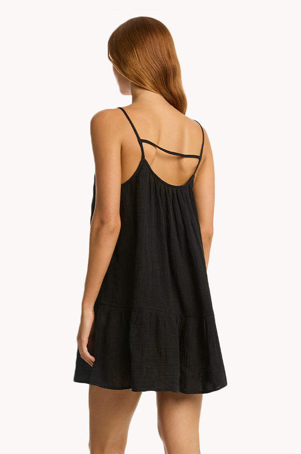 Sea Level - Sunset Short Sundress - Black | Swimwear Galore AU