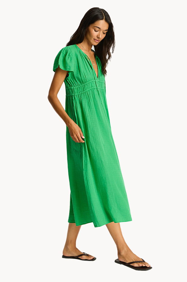 Sea Level - Sunset Maxi Daydress - Kelly Green | Swimwear Galore AU